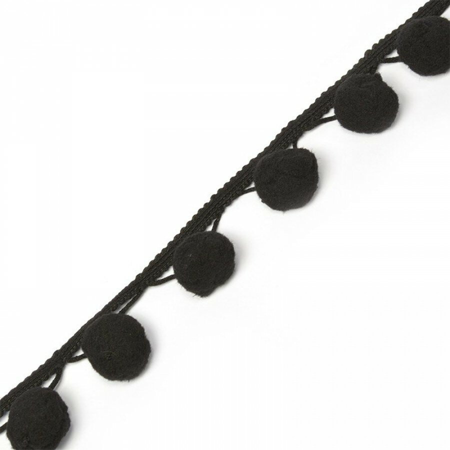 Бахрома 0384-0465 цв.6482 черный шир. 38мм уп.10м