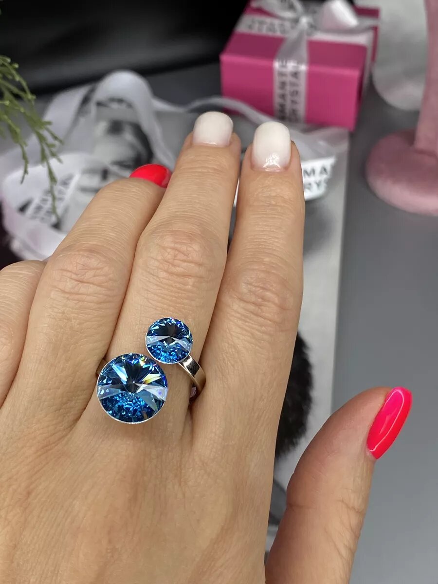 Кольцо Amante crystal, кристалл, кристаллы Swarovski