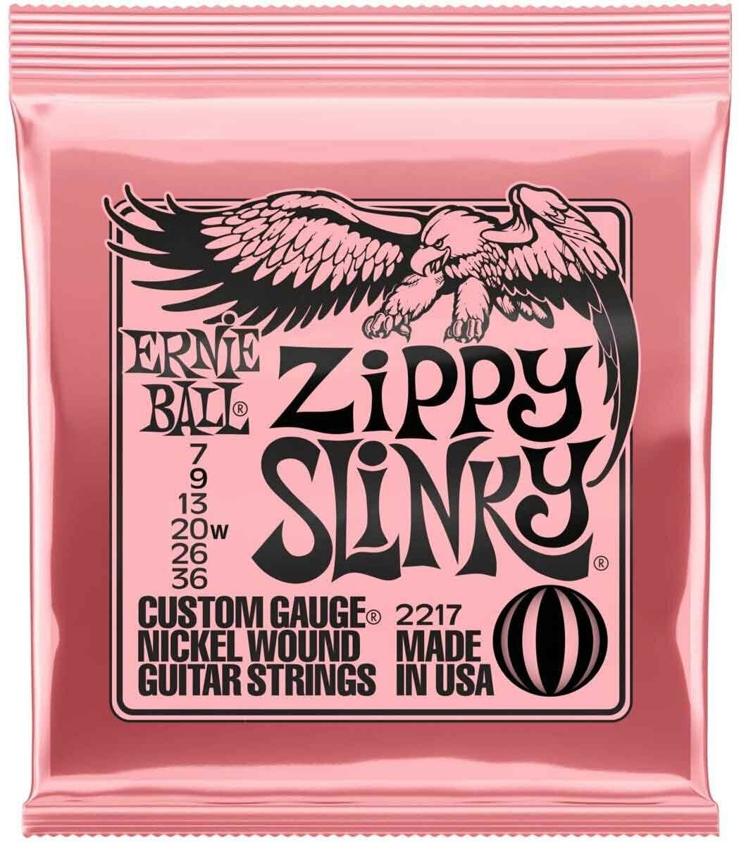 Струны для электрогитары ERNIE BALL 2217 Nickel Wound Slinky Zippy 7-36