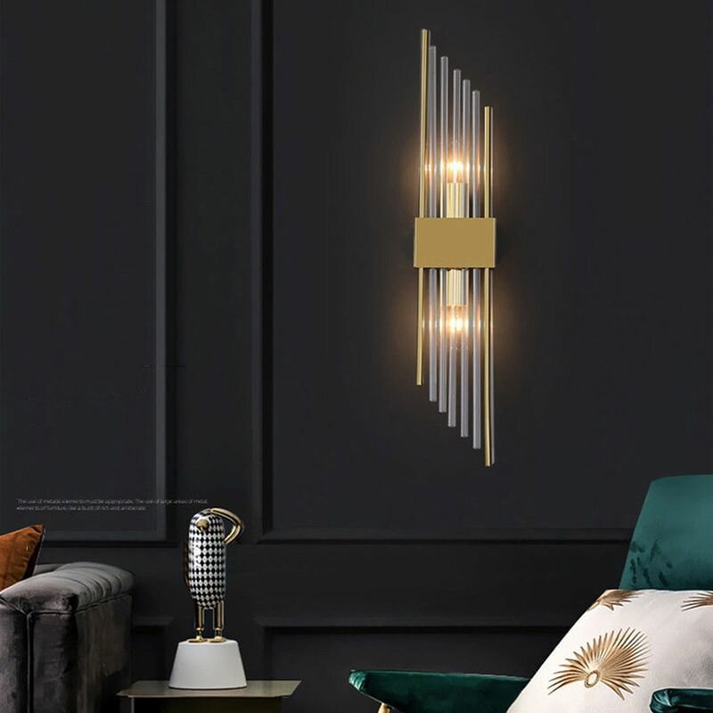 SAIYUN GLOBAL Современный роскошный золотой светодиодный настенный светильник бра для внутреннего оформления Гостиной Спальни лестницы