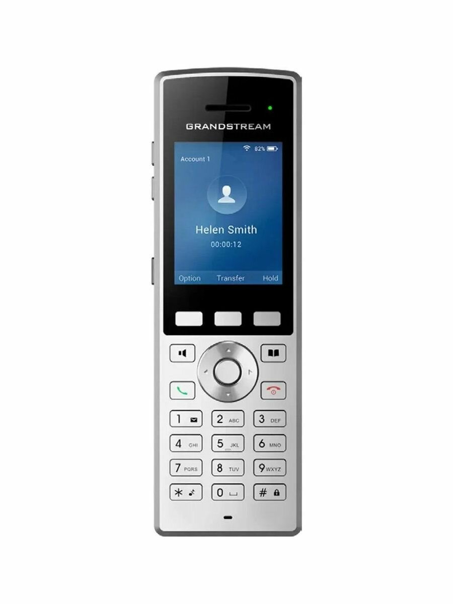 SIP-телефон Grandstream WP822, Wi-Fi, 2 SIP-аккаунта, 1000 номеров, 2 линии, серебристый — фото 1