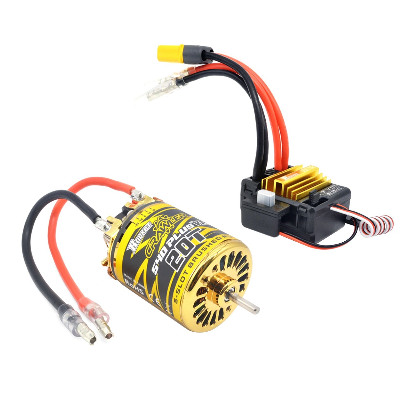 ROCKET 540 PLUS V2 5-слотовый щеточный двигатель 20T RC-двигатель 80A PLUS V2