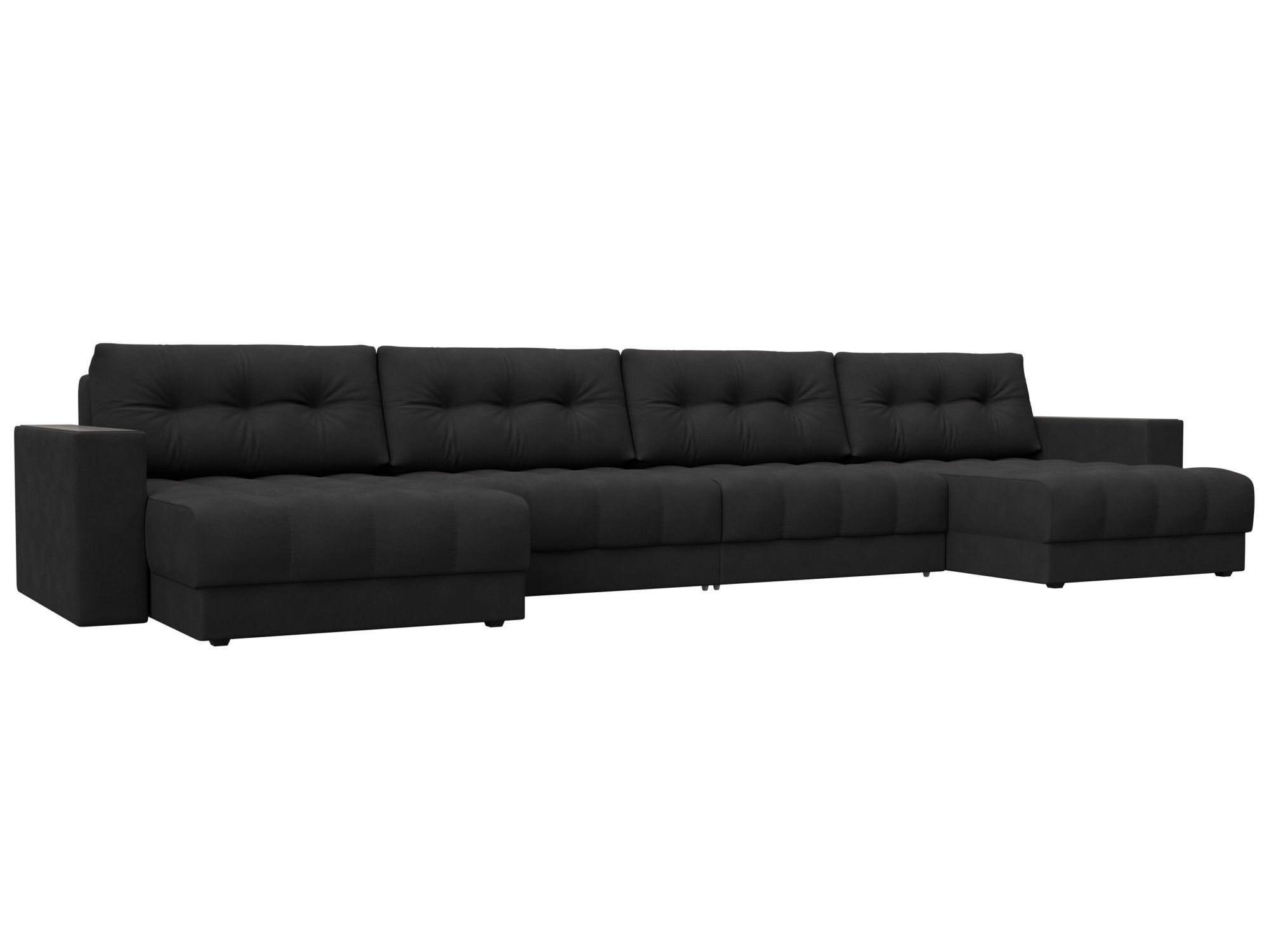 Диван П-образный с декором Бруно НПБ Лонг, Замша