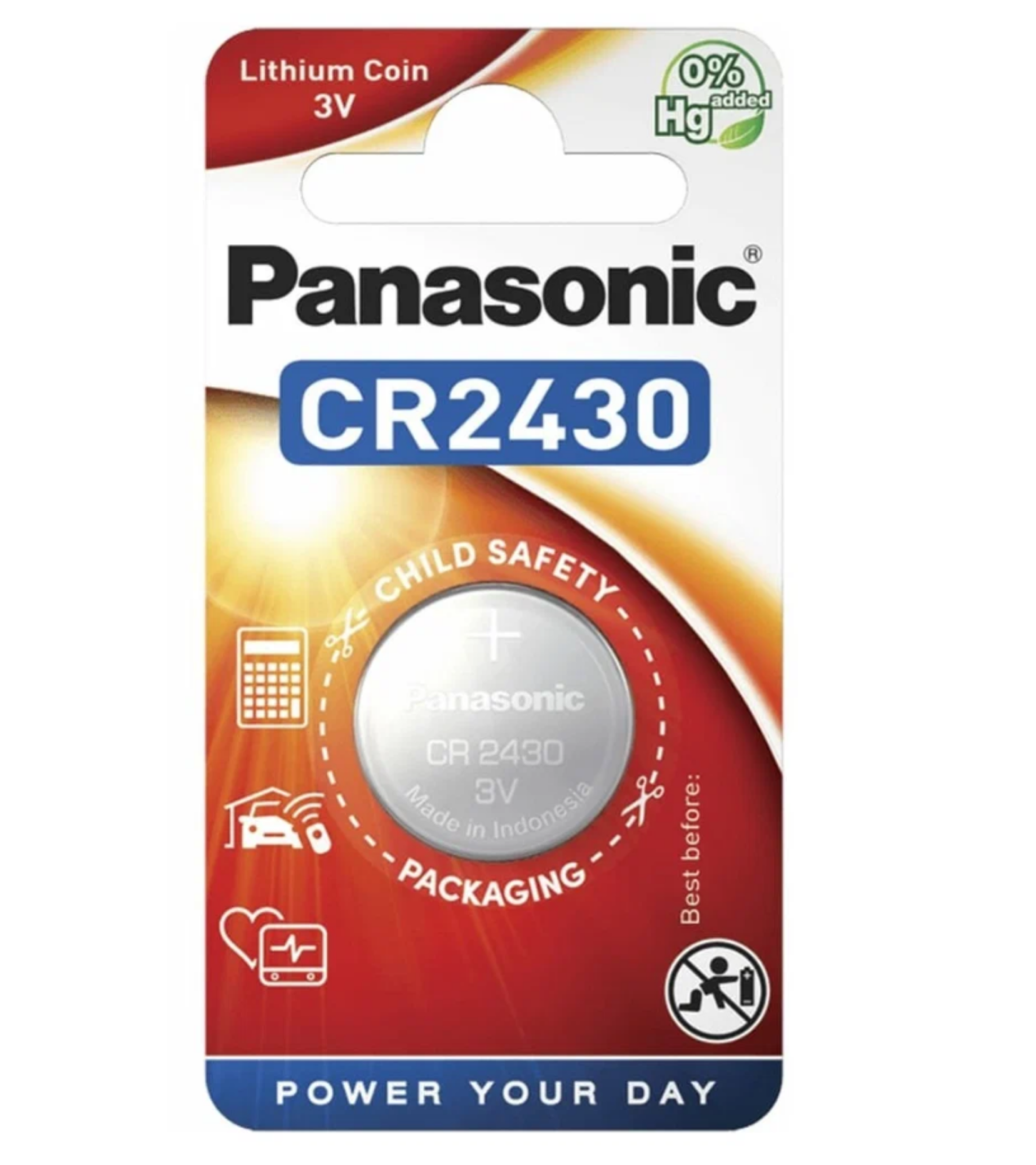 Батарейка Panasonic Lithium Power типоразмер CR2430, 3 В, 1 шт. в блистере