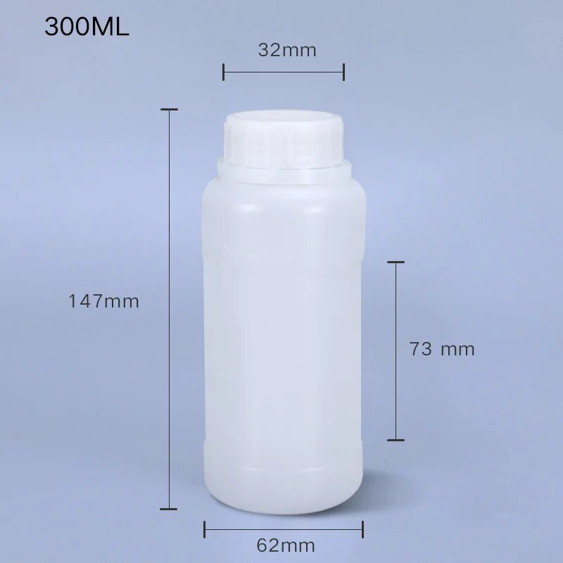 Пластиковые бутылки HDPE 100-1000 мл Белый, 300ml translucent