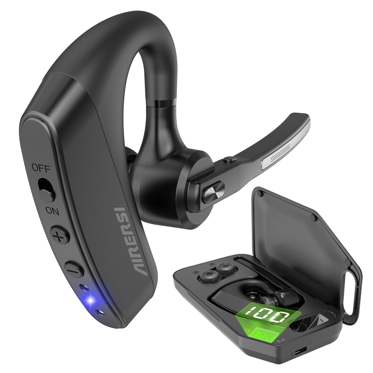 Беспроводная гарнитура AREEKSI Bluetooth 5.3 с зарядным кейсом
