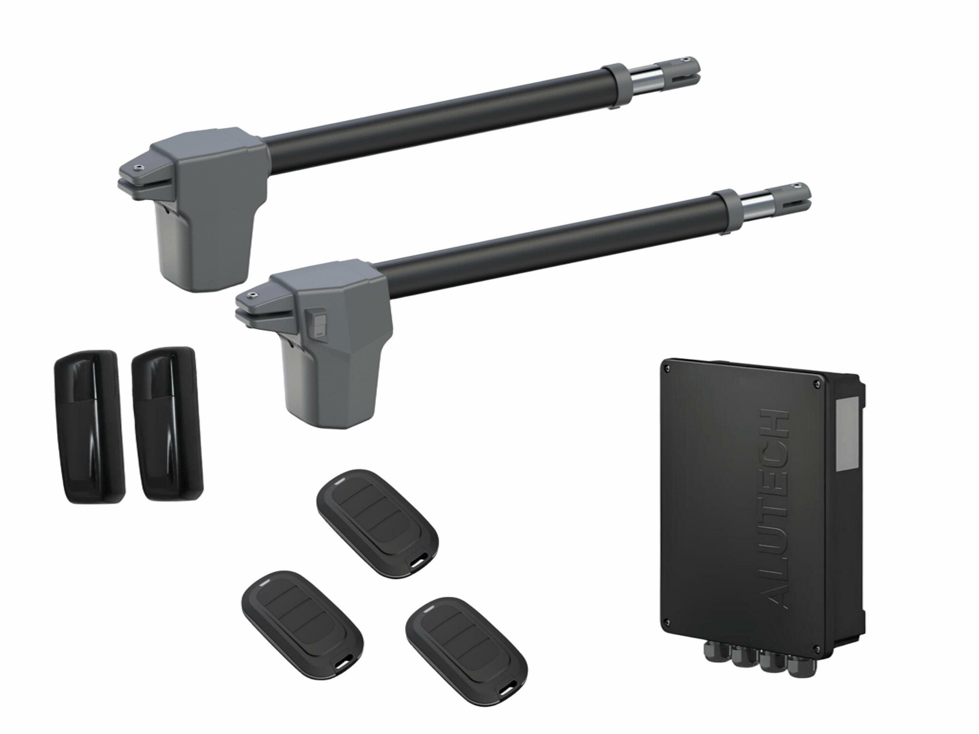 Автоматика для распашных ворот ATW-400KIT3-Т3, комплект: 2 привода, блок управления, 3 пульта, фотоэлементы