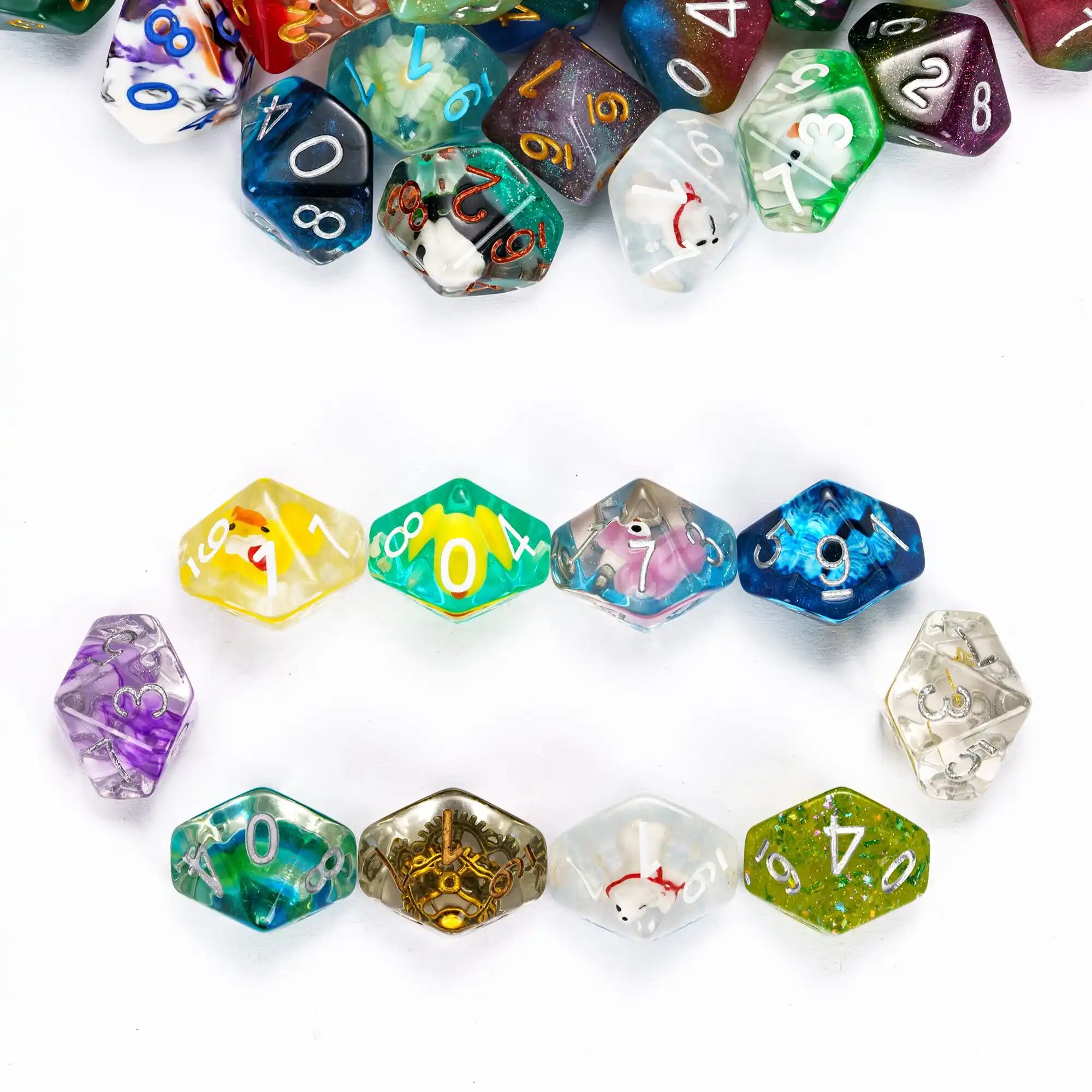Набор кубиков DND 7 шт, цвет Random D10