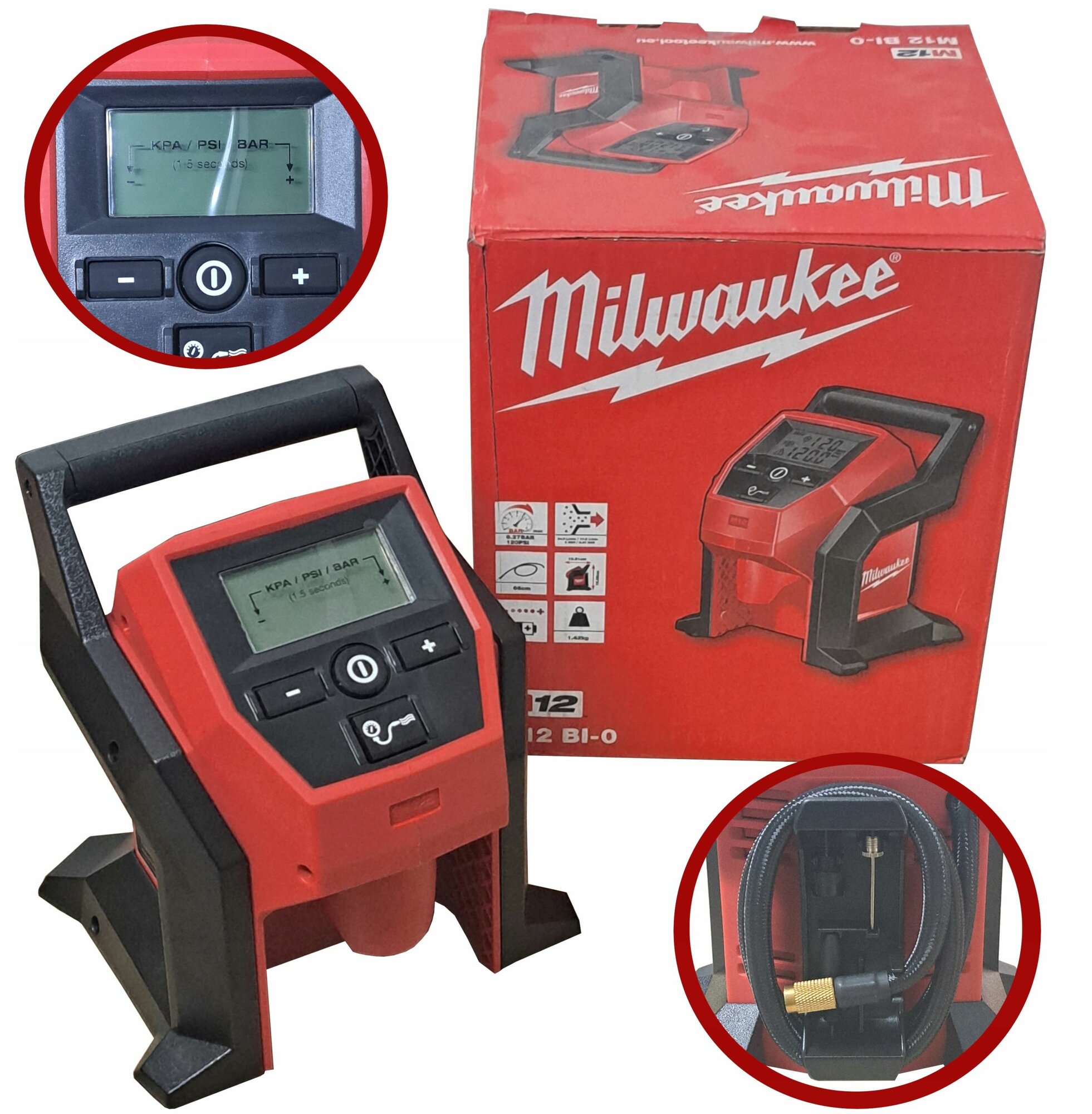 Аккумуляторный насос-компрессор Milwaukee M12