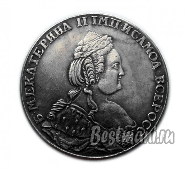 Рубль 1789 года императрицы Екатерины 2 сувенирная копия серебряной монеты монеты, нумизматика, деньги для коллекции
