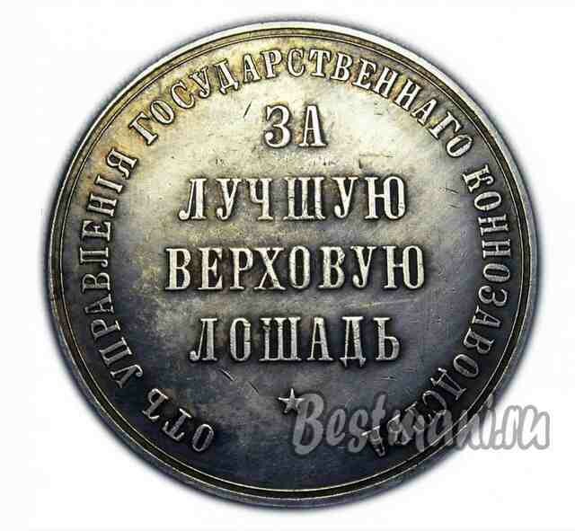 Медаль За лучшую верховую лошадь, серебро, сувенирная копия медали, ордена медали и награды