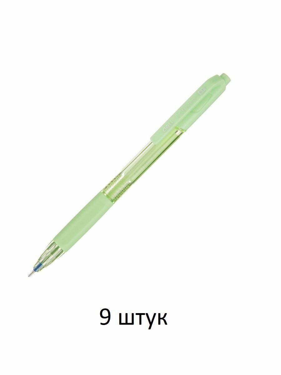 Deli Ручка шариковая автоматическая X-tream 0,4 мм, синяя, 9 шт