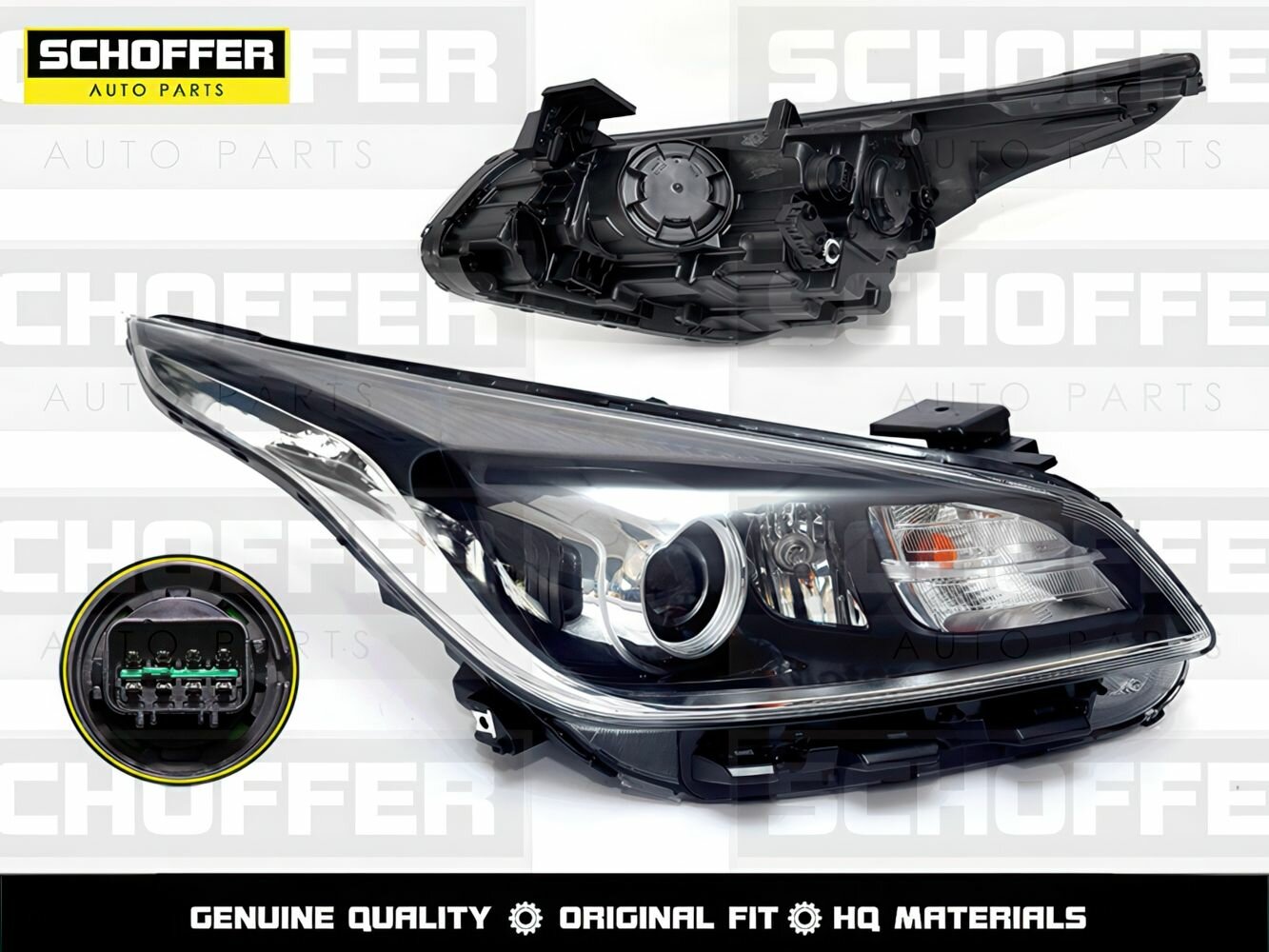 Фара правая линзованная, для КИА Рио IV 2017-2020, КИА Рио X-Line IV 17-20 KIA Rio, артикул SHF-12025, производителя SCHOFFER