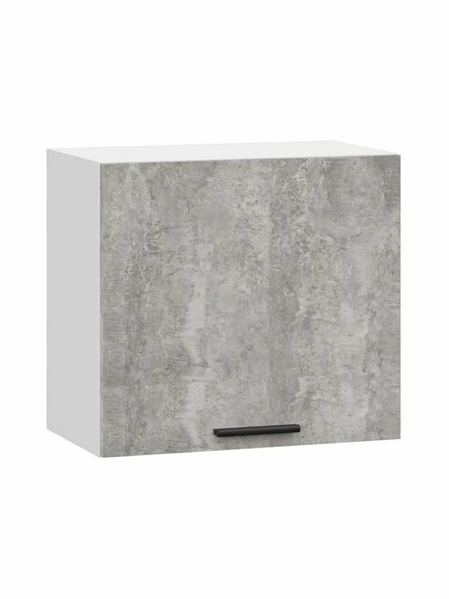 Кухонный модуль навесной, шкаф Урбан, 50х29.6х45.6 см, Белый / Цемент светлый