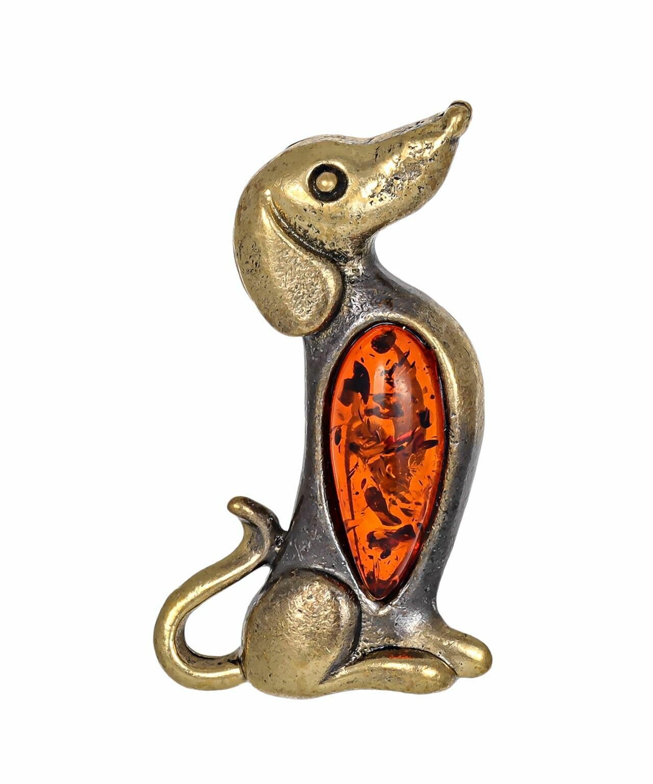 Брошь, янтарь