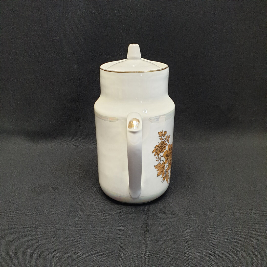 Кувшин для холодных напитков, Добрушский ФЗ, фарфор, h=21.5 см, V=1.4 л, винтаж, СССР