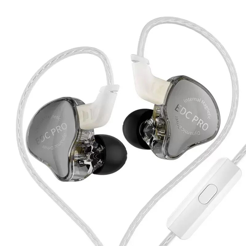 KZ EDC PRO HIFI проводные металлические внутриканальные наушники silvering with mic