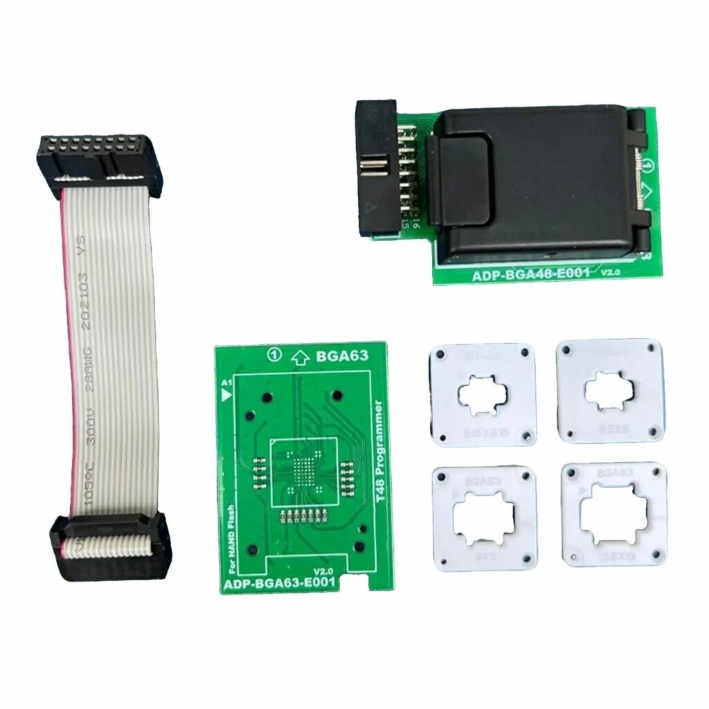 (Один комплект) Специальный считыватель адаптеров BGA48 BGA63 для программатора T48
