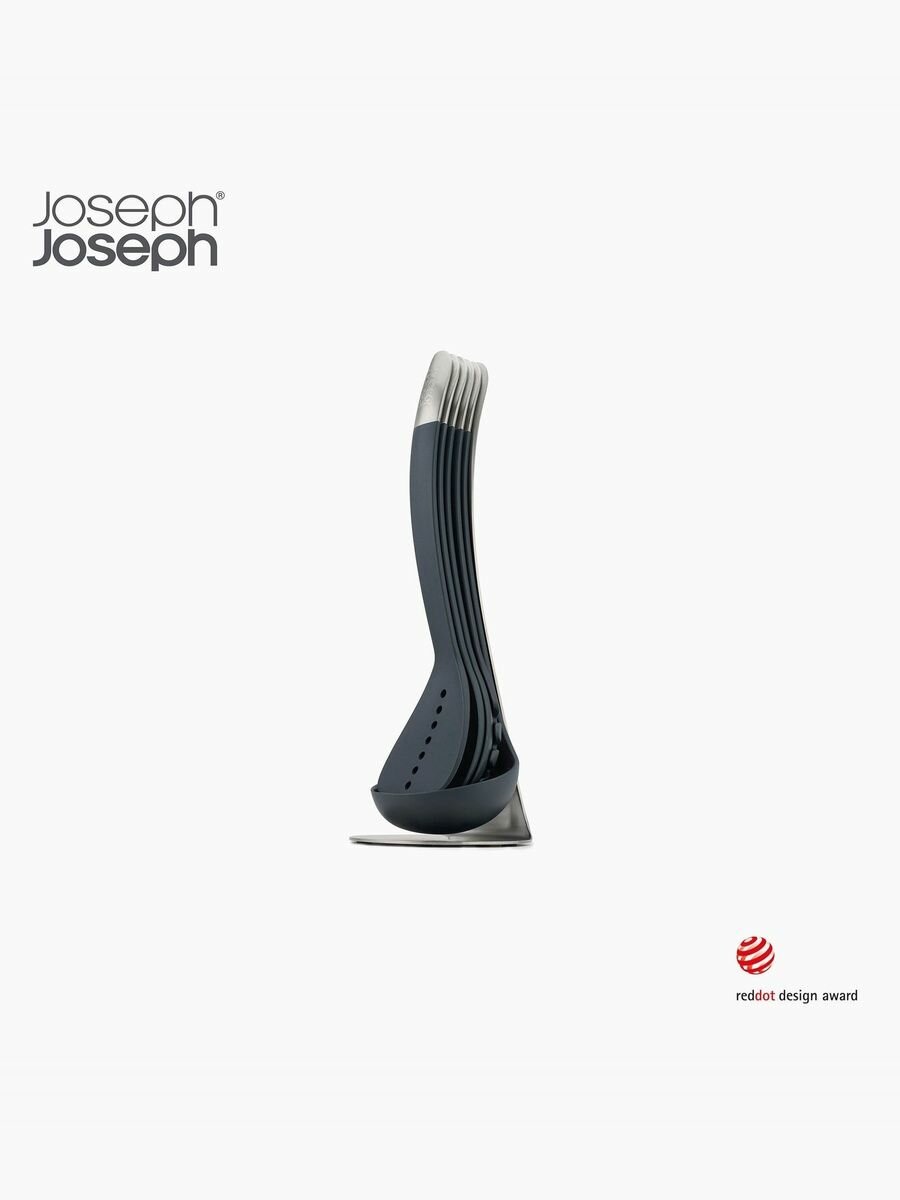 Набор кухонных принадлежностей Joseph Joseph Nest 95031, черный, на подставке