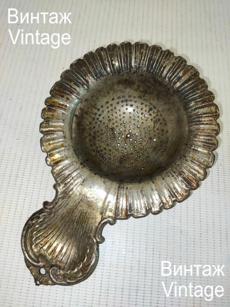 Ситечко для чая винтажное, мельхиор, СССР