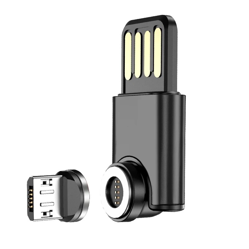 Магнитный кабель AUFU Micro USB Black для iPhone, Xiaomi