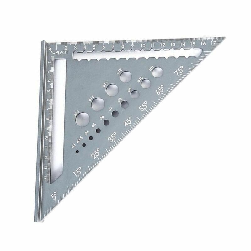Треугольная деревообрабатывающая специальная линейка под прямым углом 45 градусов-серый