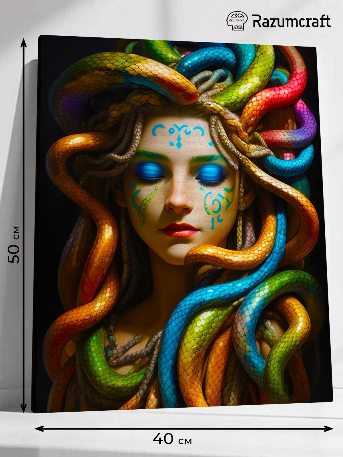Картина Razumcraft Горгона, холст на подрамнике, акрил, 40x50 см