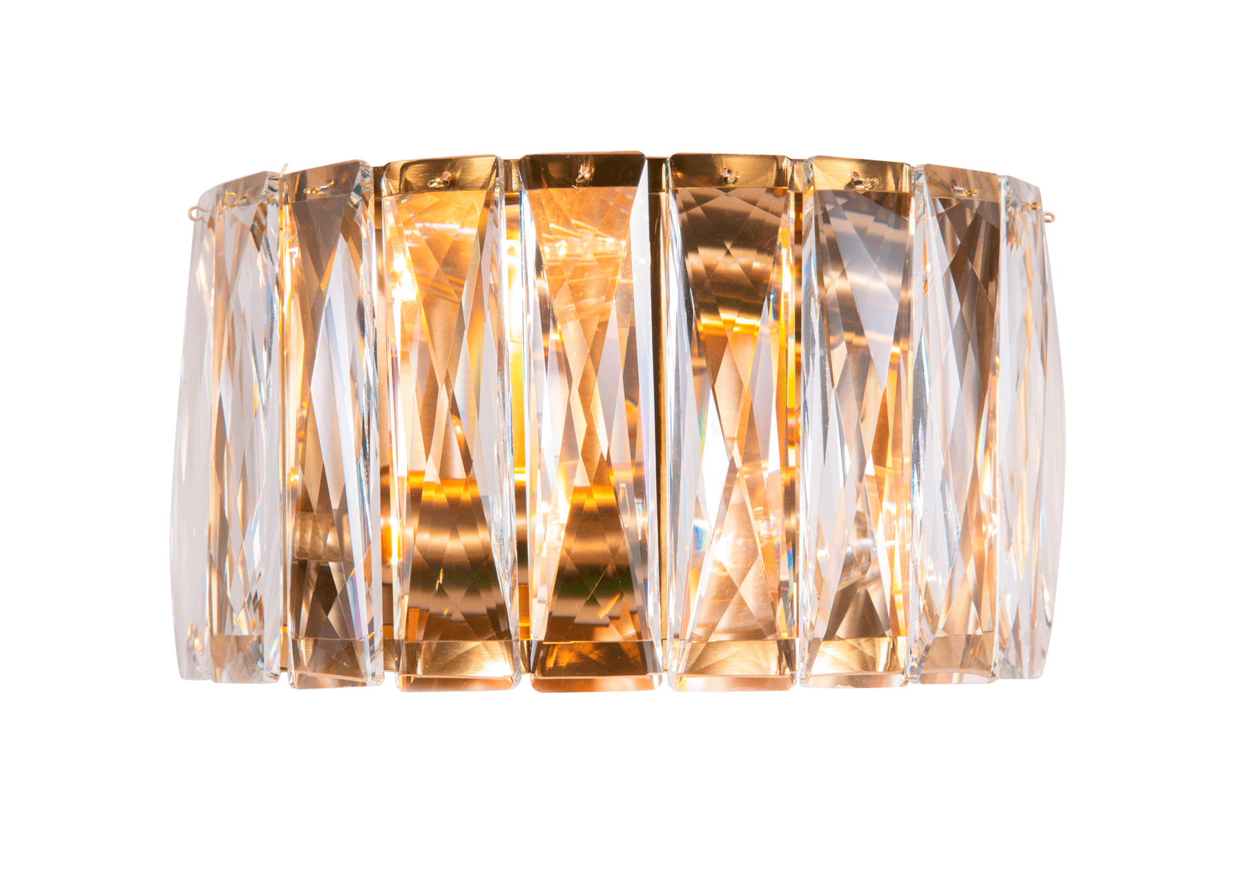 Светильник Cristallo хрустальный бронза настенный с прозрачным хрусталем бра на 2 лампы E14