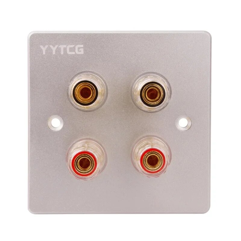 Гнезда RCA для крепления аудиопанели, гнездо RCA для акустического динамика, клеммы RCA, лицевая панель шасси, усилитель, панель, переплет Plug 4 Digits Silver