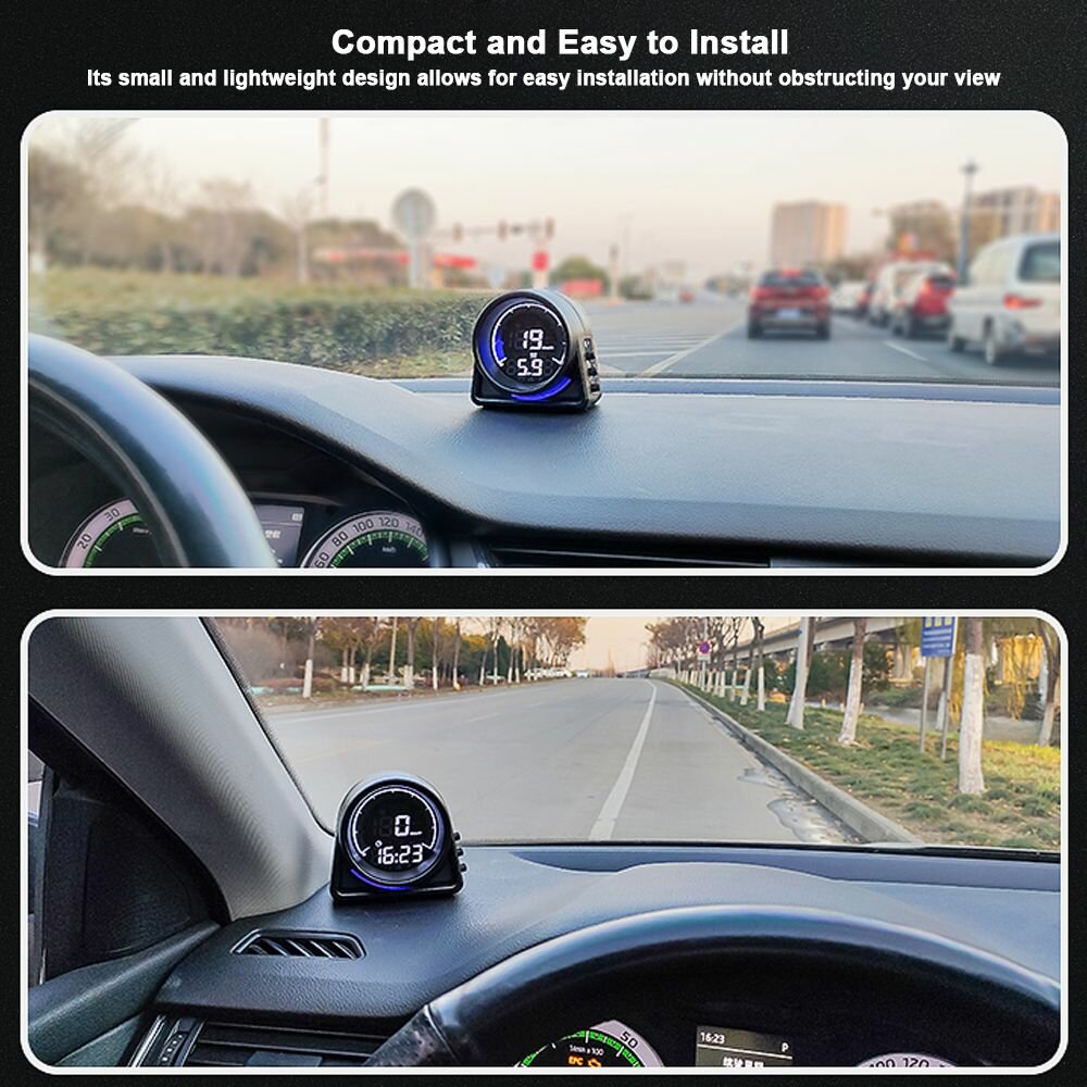 Автомобильный HUD-дисплей с GPS и сигнализацией скорости