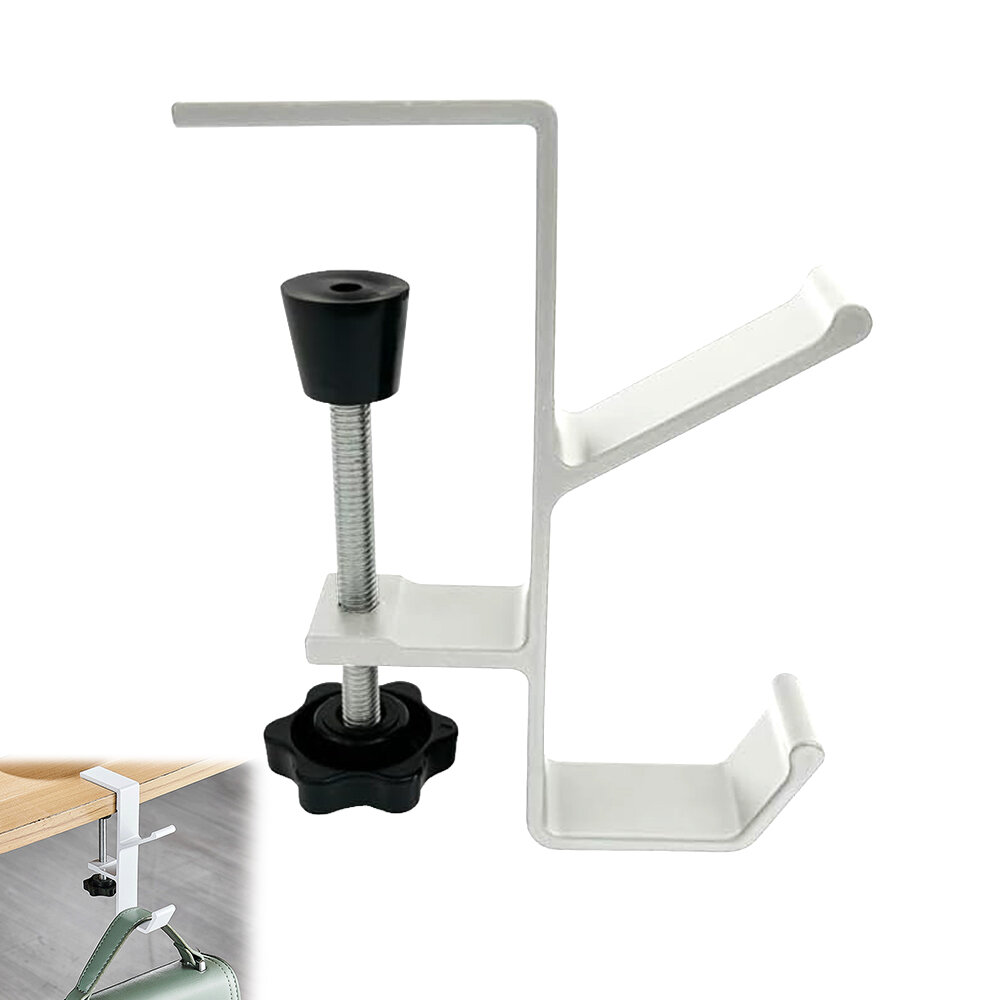 Крючки для портативных сумок, школьных рюкзаков, подставок для наушников, вешалок, клеевых крючков под стол, цвет: белый, серый, черный (выбор), материал: алюминиевый сплав, размер изделия: 110*80мм/4.33*3.15дюйма, вес изделия: 68г/2.4 унции, количество: