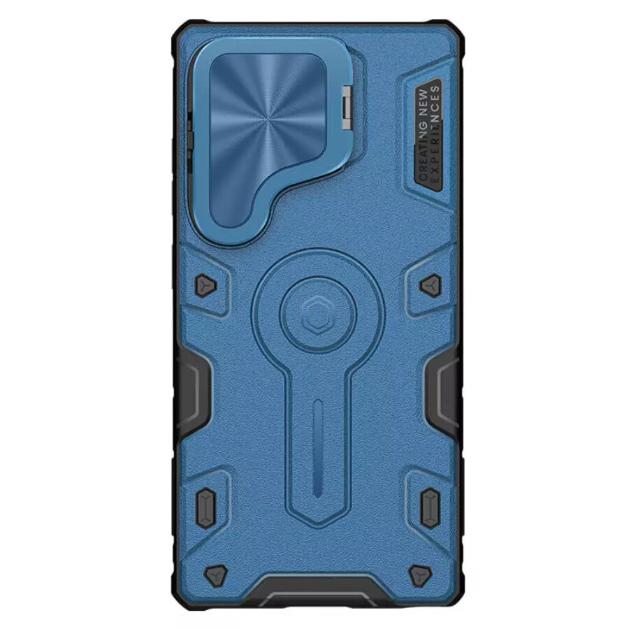 Противоударный чехол с защитой камеры Nillkin CamShield Armor PROP Case для Samsung Galaxy S25 Ultra синий