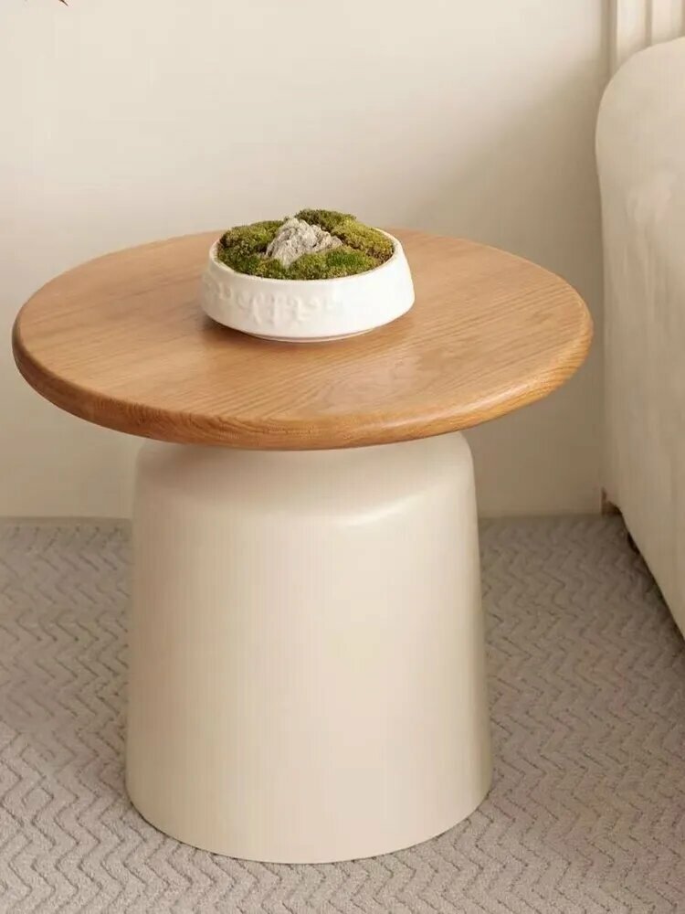 Чайный столик , массив дерева, круглый, 50 cm x 50 cm x 44 см