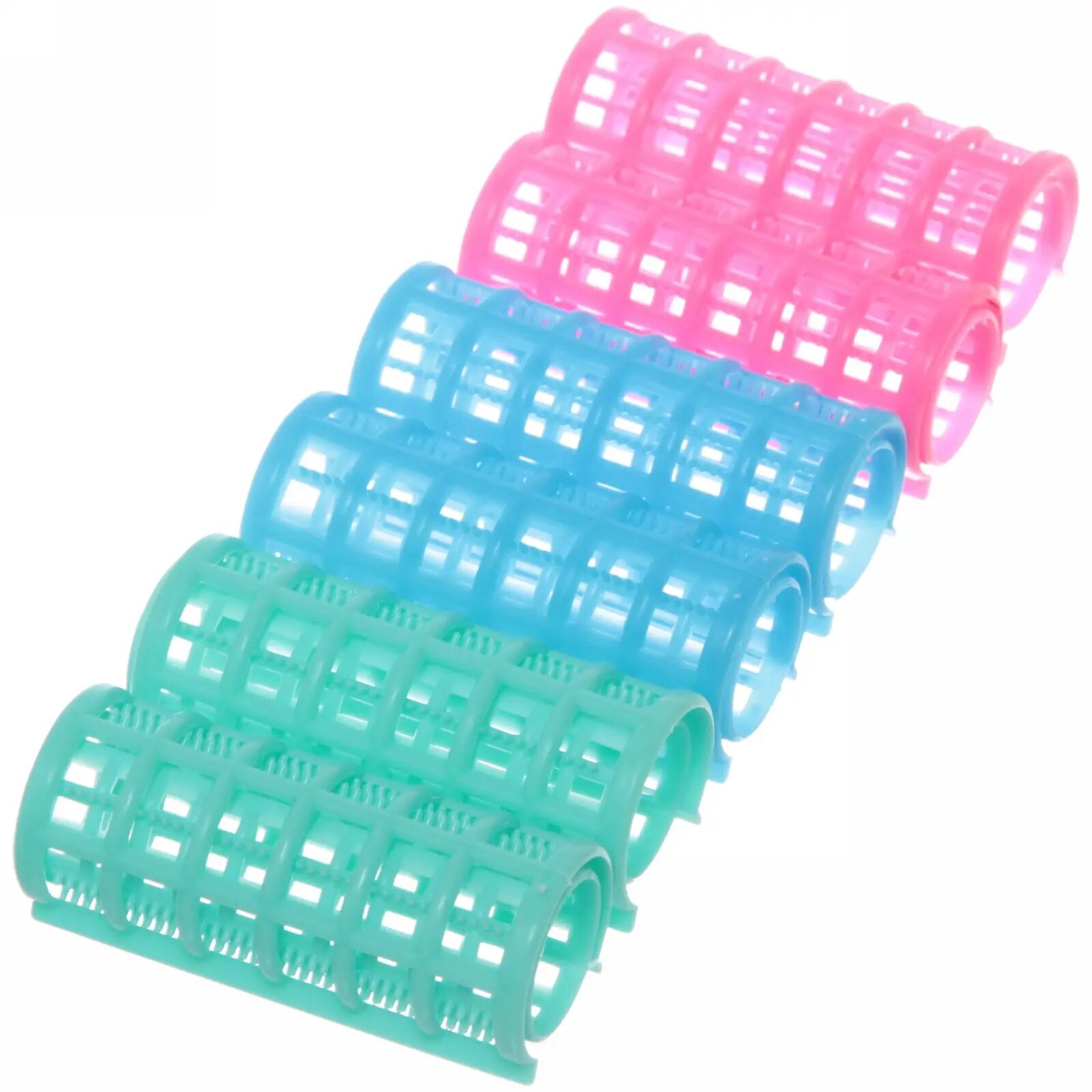 Бигуди для волос 6шт с зажимом «Hair Style», разноцветные, 7см, d-2,5см