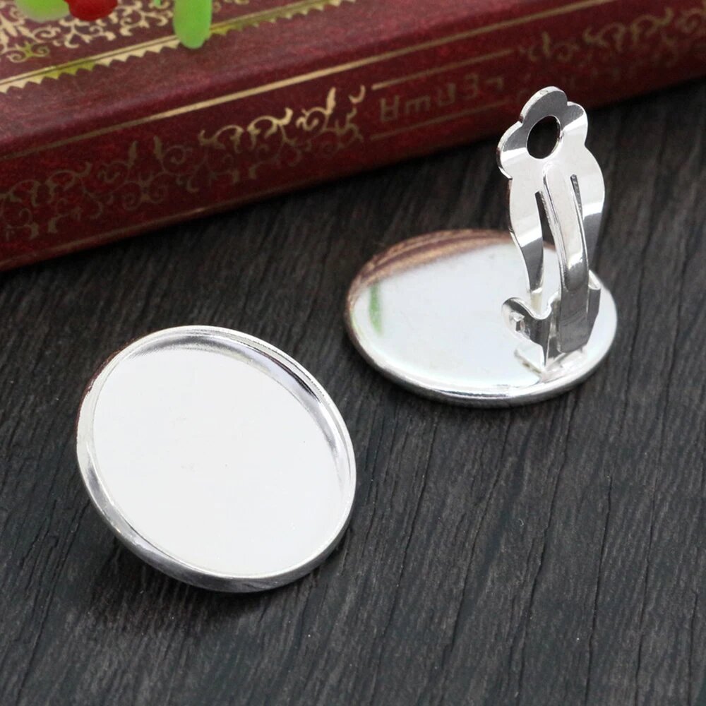 Медные клипсы для сережек Wadsfred 10 шт silver