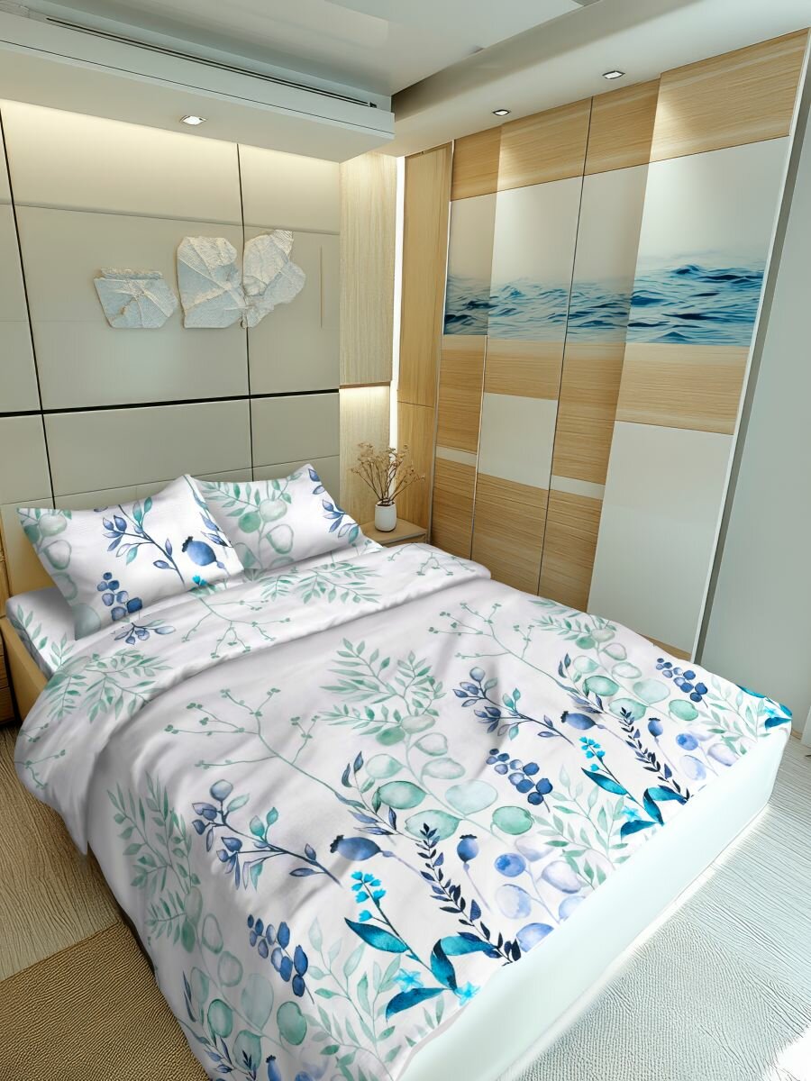 Комплект постельного белья из поплина. Двуспальный размер