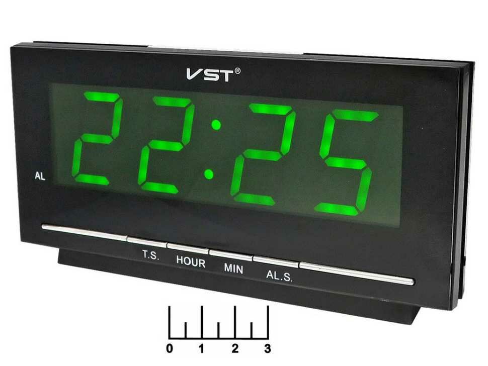 Часы цифровые VST-778-2 зеленые