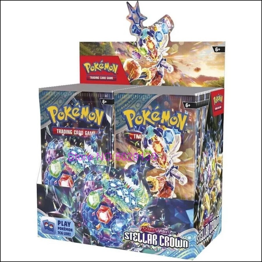 Карта покемонов Destined Rivals Prismatic Evolutions Journey Together Stellar Crown Fusion Strike Booster Box Коллекционная игра, Stellar Crown, Унисекс