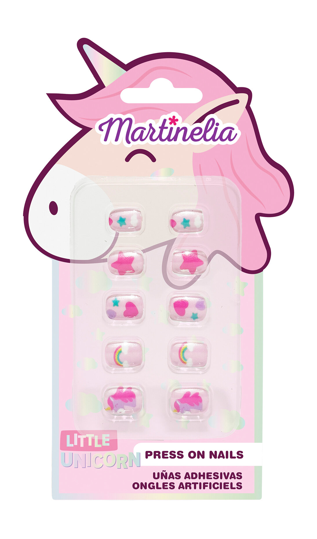 MARTINELIA Детский набор накладных ногтей, розовый