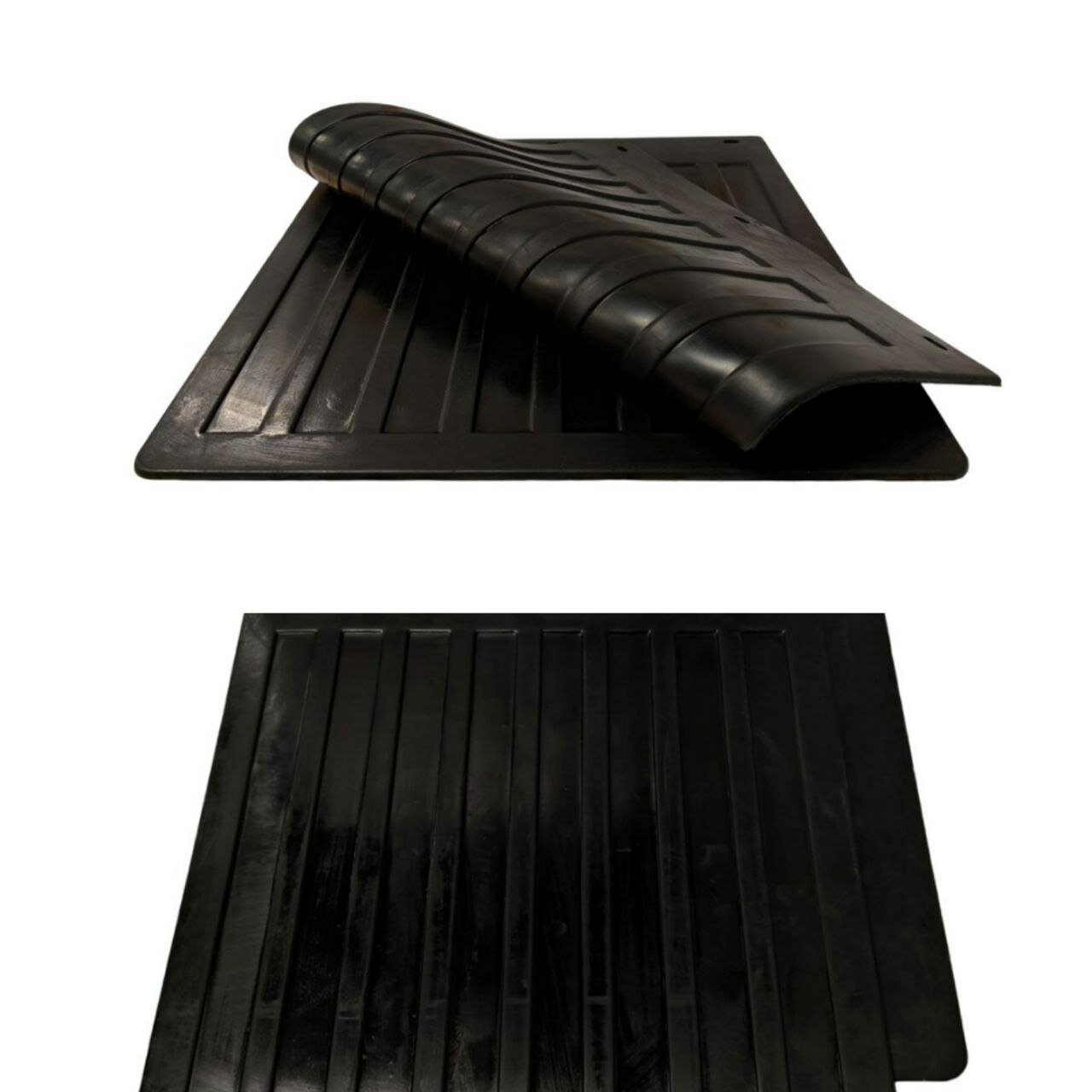 Комплект задних брызговиков, для грузовиков и ком. автомобилей, черная резина