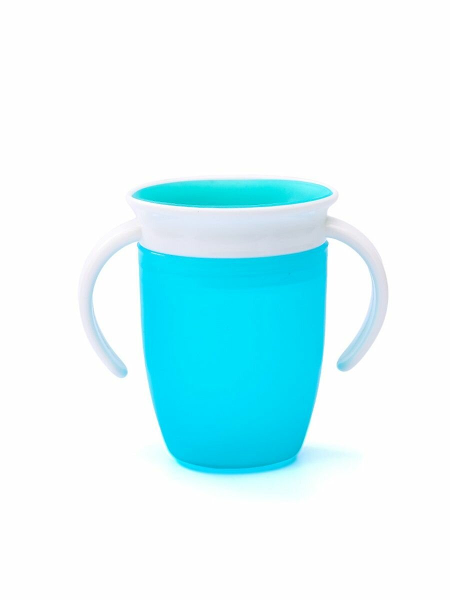Кружка непроливайка для детей, 360 с силиконовой крышкой (стакан, поильник непроливайка детский),1,240, голубой