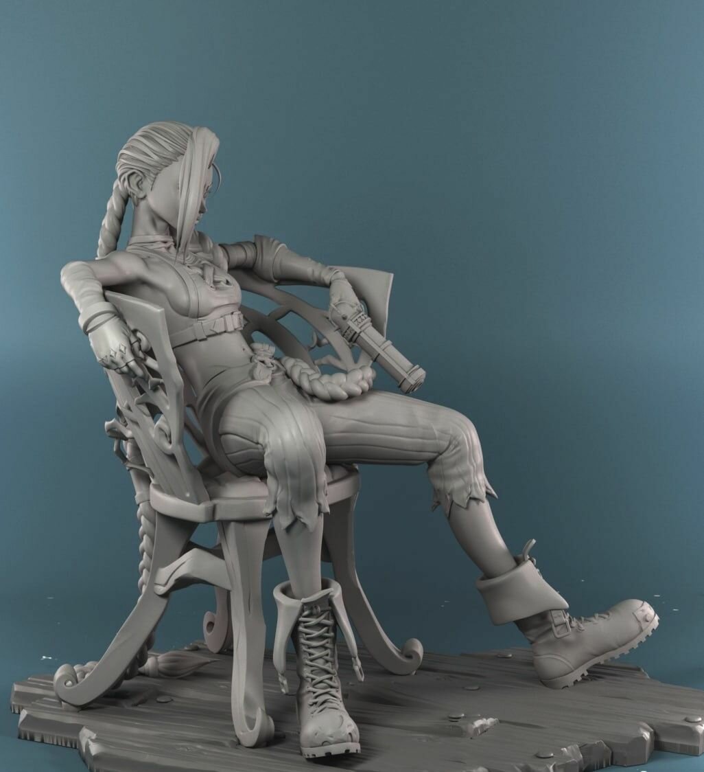 Статуэтка Jinx/Джинкс фигурка 12 см под раскраску