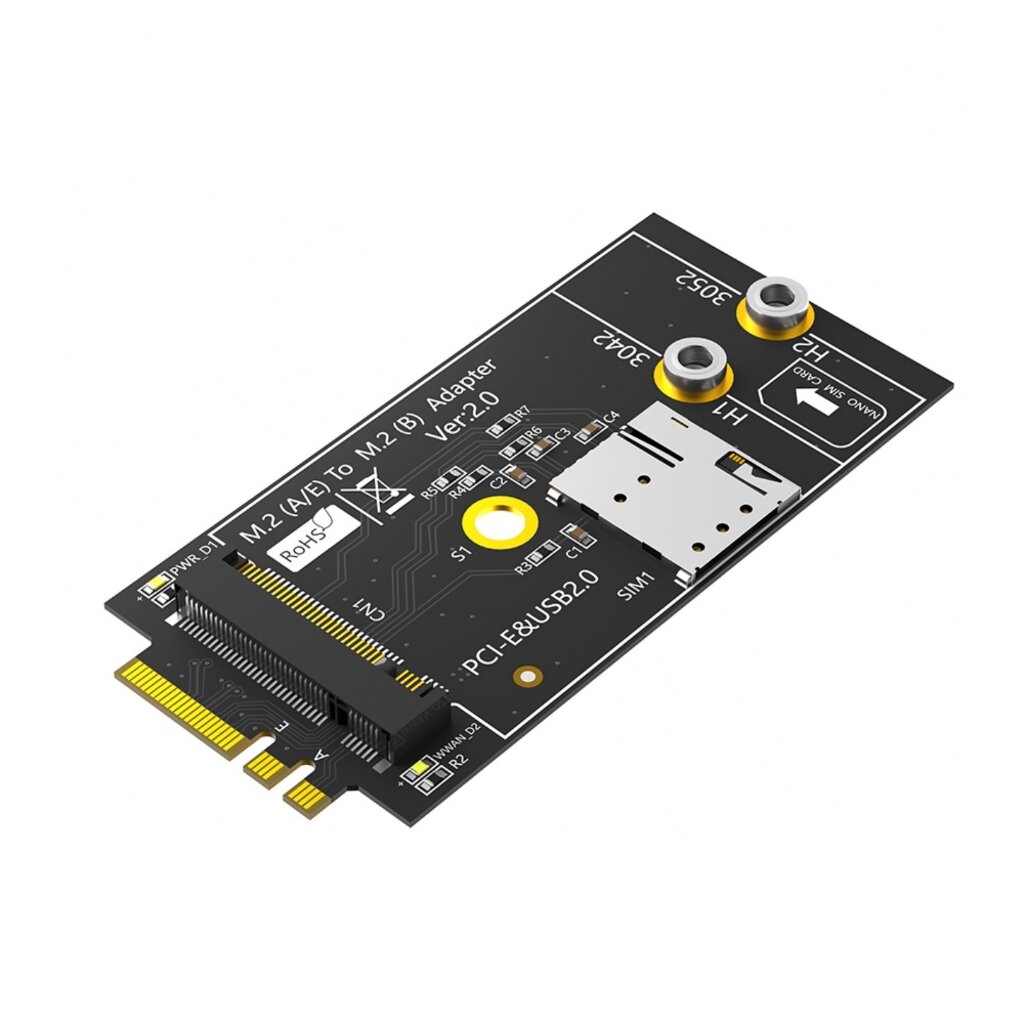 M.2 ключа для подключения к A + E с держателем NANO SIM-карты