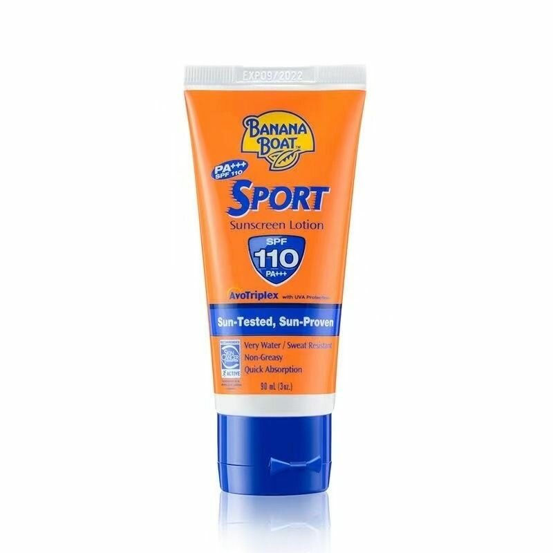 Солнцезащитный лосьон Banana Boat SPF100 для всего тела, водонепроницаемый, устойчивый к поту, для активного отдыха, унисекс, 90 мл SPF110