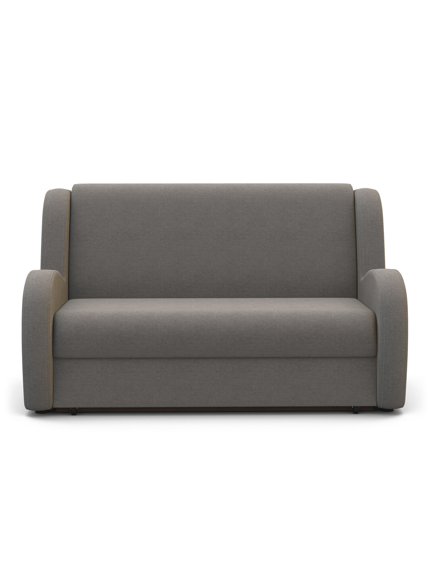 Диван прямой Барон, раскладной, аккордеон, 120х194 см, велюр серый