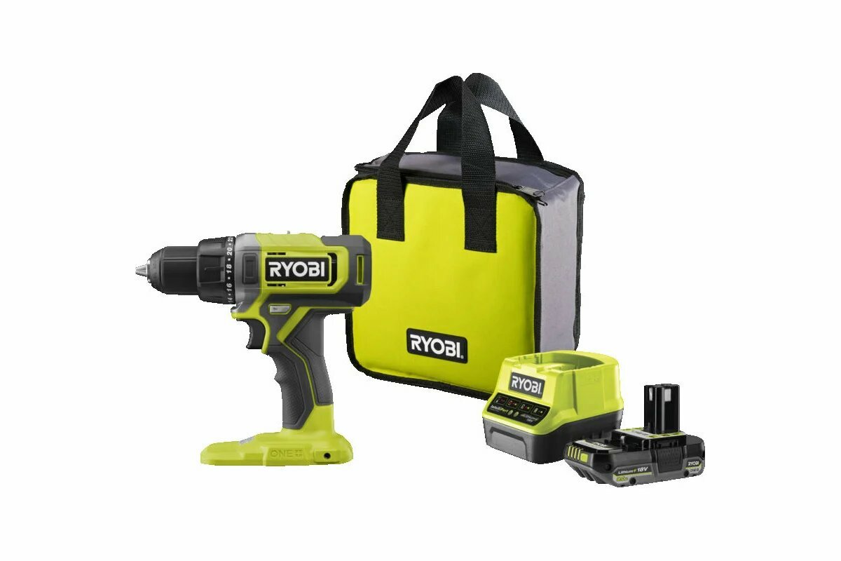 Дрель-шуроповерт Ryobi RDD18-1C20S, 18V, быстрозажимной патрон, 2 скорости
