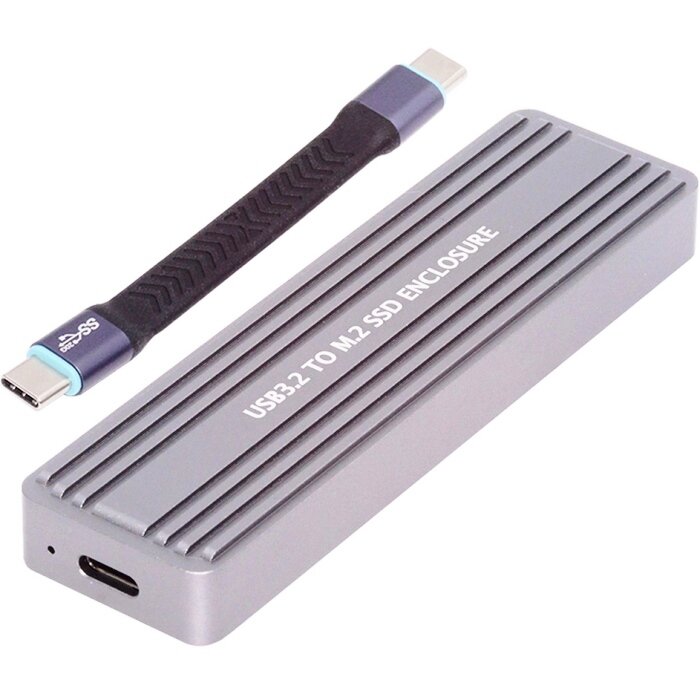 Корпус для M.2 NVMe/SATA SSD USB-C 3.2 20 Гб*сек Orient 3650 U32 алюминий