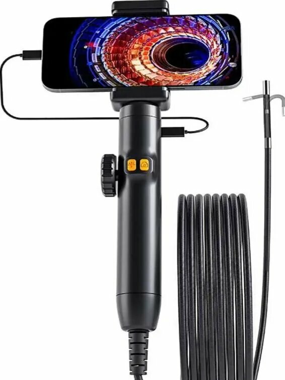 Бороскоп эндоскоп 1м x 8мм с Wi-Fi для Android/iOS, HD камера 1080p, waterproof для осмотра труб и двигателей