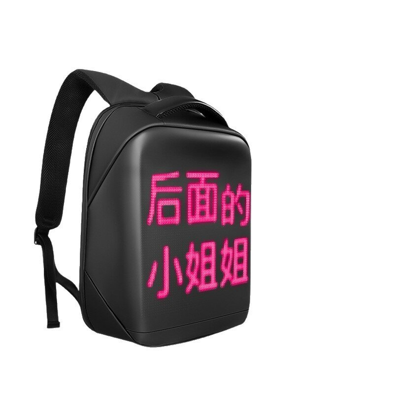 Рюкзак i-ledshow LED, светодиодный, дисплей, чёрный, размер экрана 25 x 25 см, 4098 пикселей