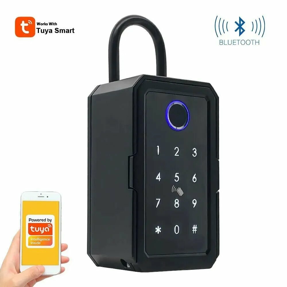 Умная электронная кодовая ключница мини сейф с возможностью удаленного управления кодами доступа в кейбокс с TTlock/Tuya app